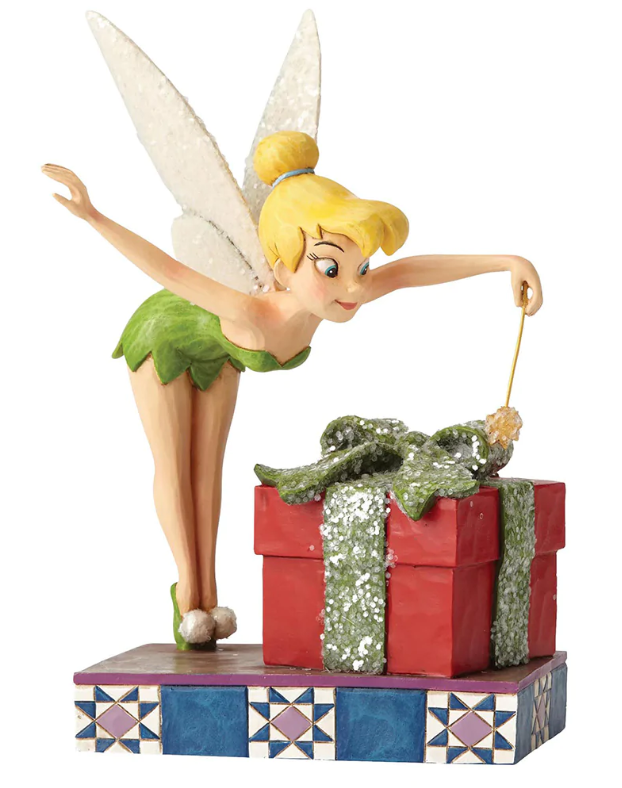 Jim Shore - Tinkerbell Present Figurine - Disney Traditions - Christmas KZN